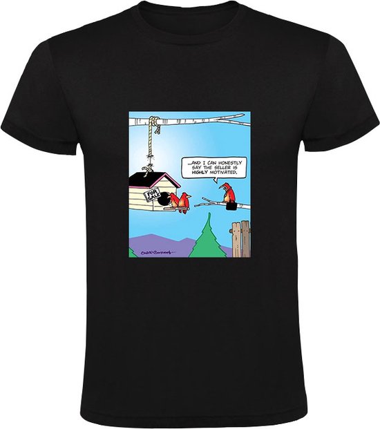 Makelaar Heren T-shirt - verkoopmakelaar - woningmakelaar - vogelhuis ...