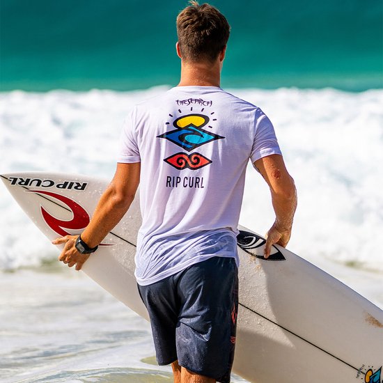 2023 Rip Curl Heren Icons Surf Lite Korte Mouw Lycra Vest 12cmrv - Wit ...