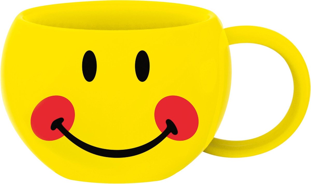 Zak!Designs Smiley 2.0 Mok - Keramiek - 300 ml - Red Cheeck - Geel ...