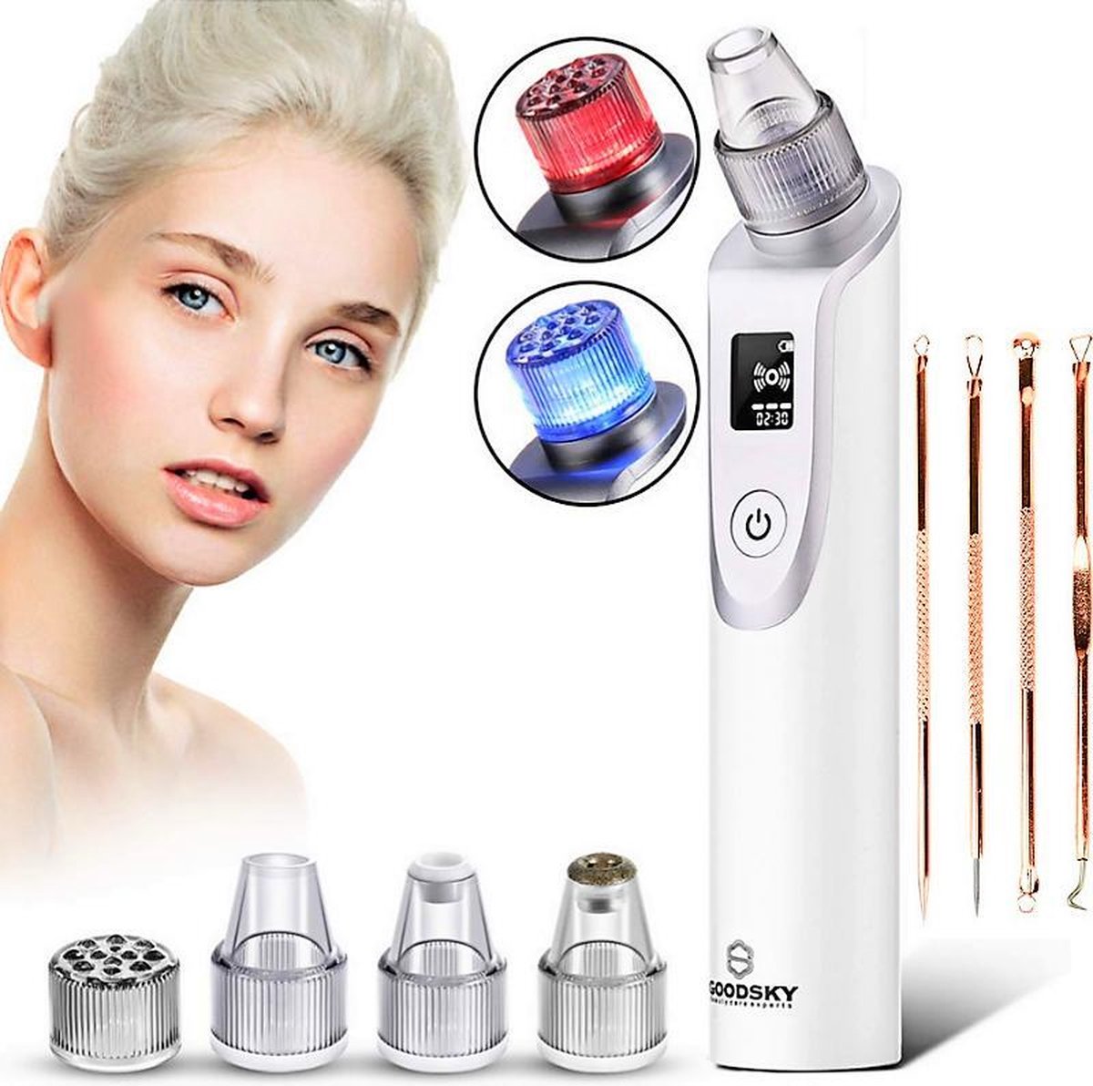 Blackhead Vacuüm Remover - Draadloze Mee-Eter Verwijderaar – Mee-Eters ...