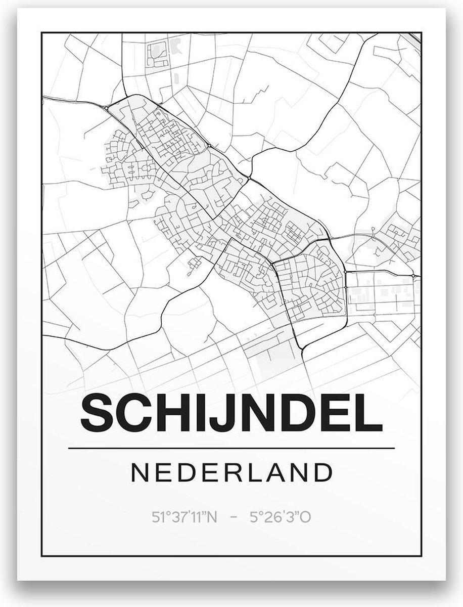 Poster/plattegrond SCHIJNDEL - A4 | bol