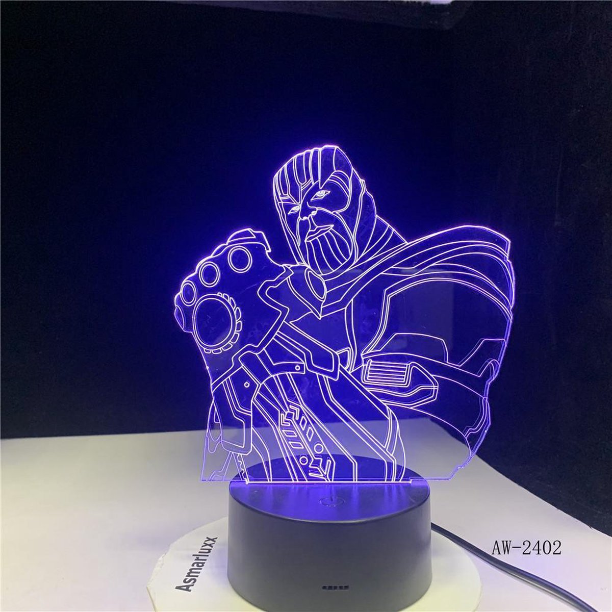 3D Led Lamp Thanos Marvel The Avengers Big Villain 3D LED RGB 7 ...