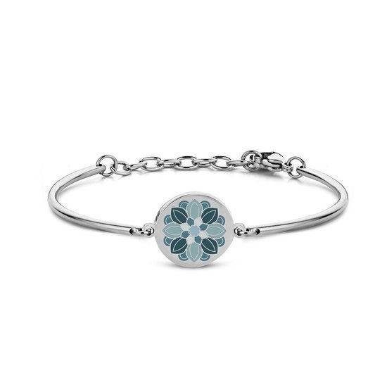 CO88 Collection Majestic 8CB 90454 Stalen Armband met bloem - 16,5 + 3 ...
