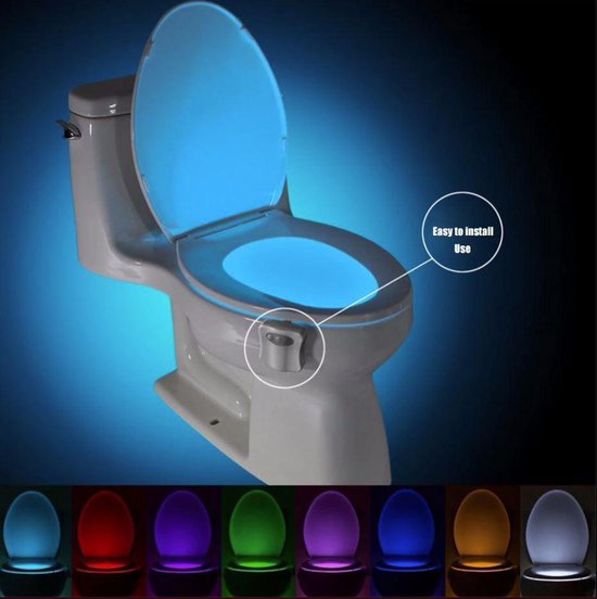 WC Verlichting met beweging detectie – Nachtlamp voor het Toilet – 8 ...
