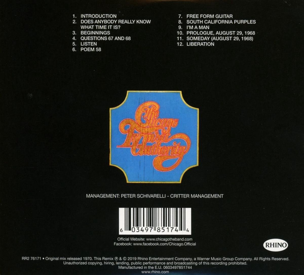 Chicago Transit Authority, CHICAGO | CD (album) | Muziek | bol.com