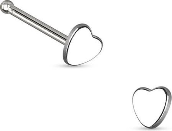 Neus piercing stud hartje | bol