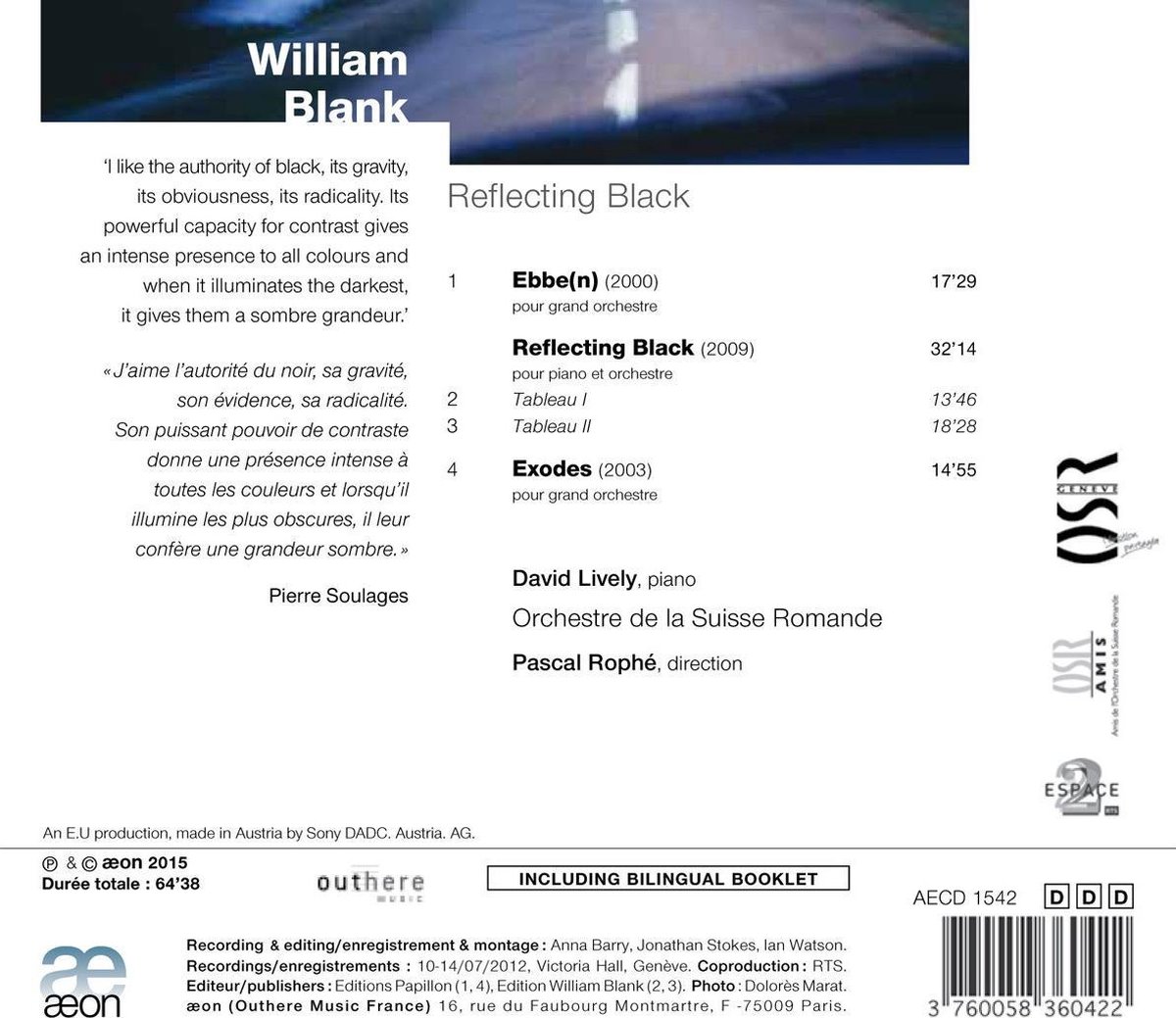 Reflecting Black, Pascal Rophé | CD (album) | Muziek | bol.com