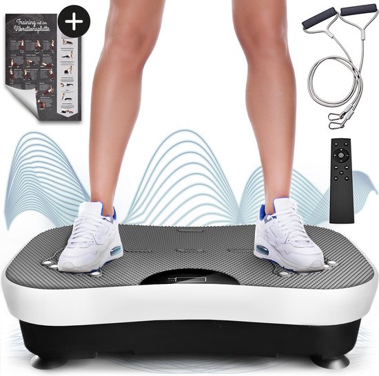 Sportstech Germany VP210 Trilplaat - Bluetooth - Wit - met Luidspreker ...