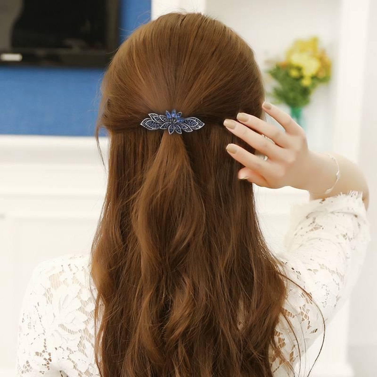 Moderne Fonkelende Haarclip - Blauw | bol.com