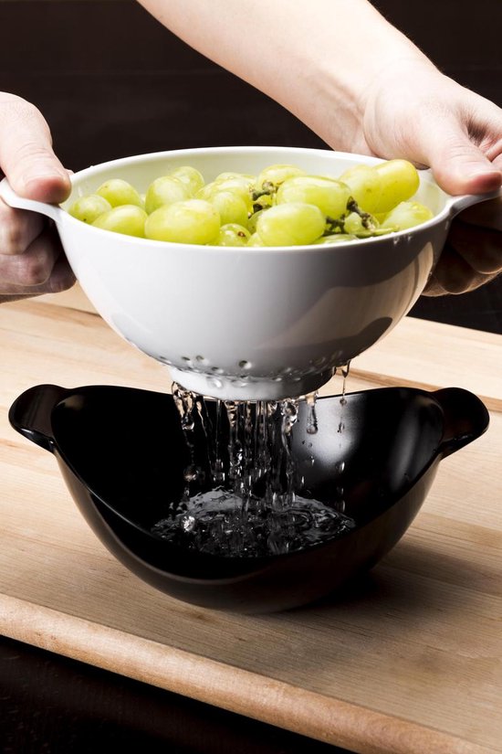 Zak!Designs Vergiet - Ovaal - Mini - Met uitlekkommetje - Zwart | bol.com