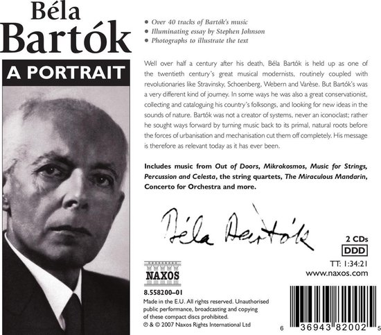 Various Artists - A Portrait Of Bela Bartok (2 CD), Various | Muziek | bol