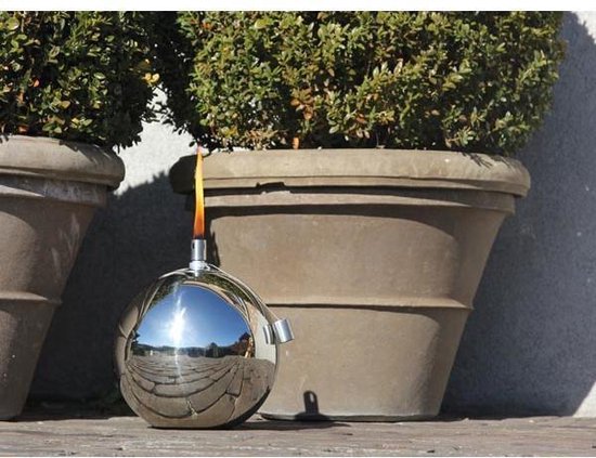 Olielamp voor buiten van RVS Ø 20 cm - set van 2 stuks | bol.com