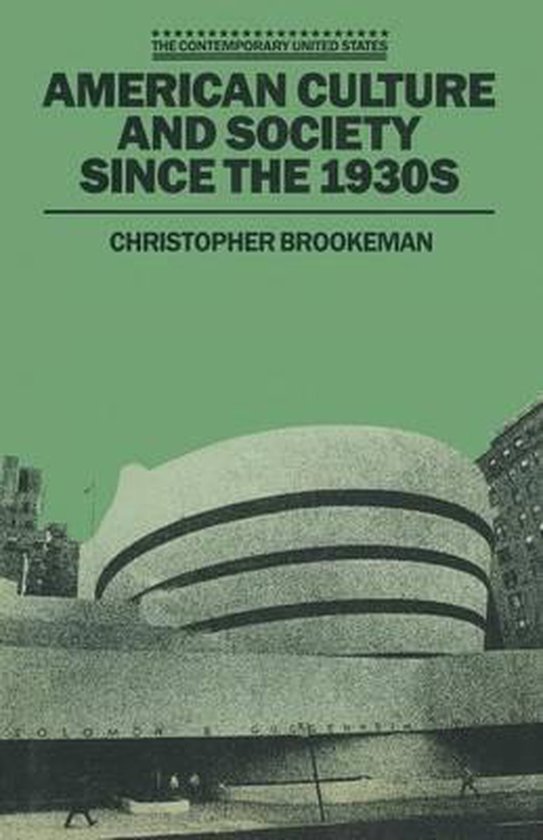 American Culture and Society Since the 1930's | 9780333294147 ...