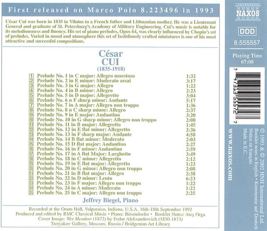 Jeffrey Biegel - Cui: Preludes (CD), Jeffrey Biegel | Muziek | bol