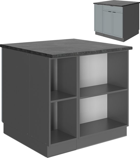 Vicco Fame-Line Keukeneiland – 90 cm met lade, zonder werkblad Licht ...