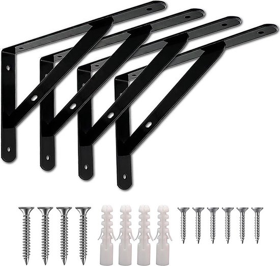 4 stuks plankdragers-planksteunen / wandplankdragers- voor Stabiele en ...