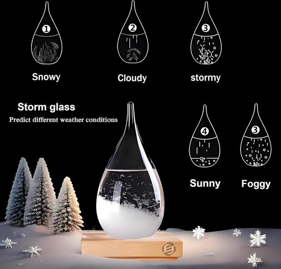 Equivera Stormglas - Donderglas - Barometer - Weerstation ...