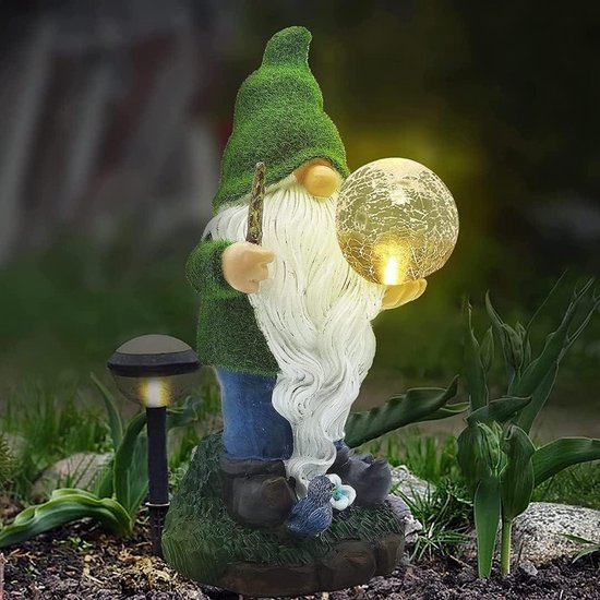 Tuinkabouter Magiër tuindecoratie - The Enchanted Garden Solar Light ...