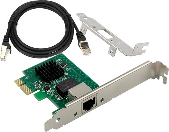 2.5GBase-T PCIe 3.1 netwerkadapter Intel I225-V - 3ft Cat8 Ethernet ...