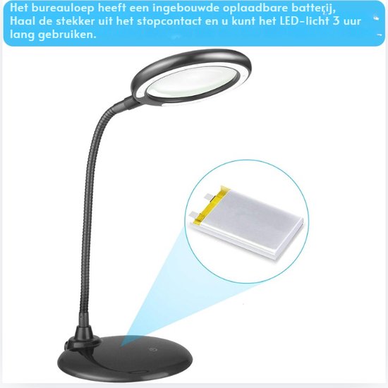 Vloer Loeplamp - Met Verlichting - Verstelbaar - Met Standaard ...