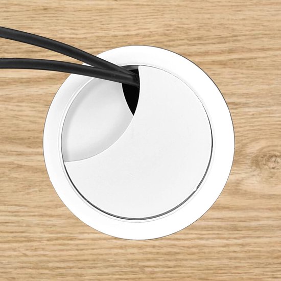 Kabeldoorvoer voor meubels - kantoor kabeldoorvoer kunststof grijs - 2 ...