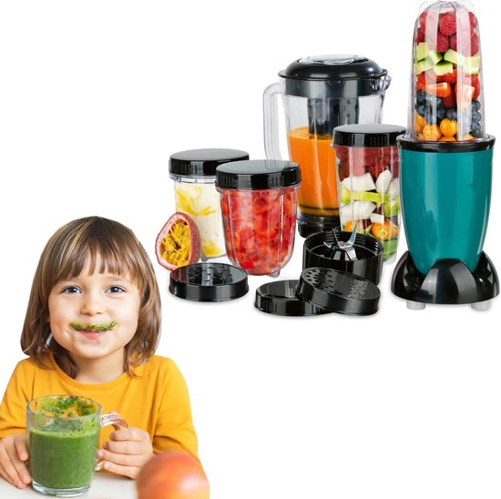 White-Label Smoothie Maker - Blender to go - 750ML - Zwart met Groen | bol