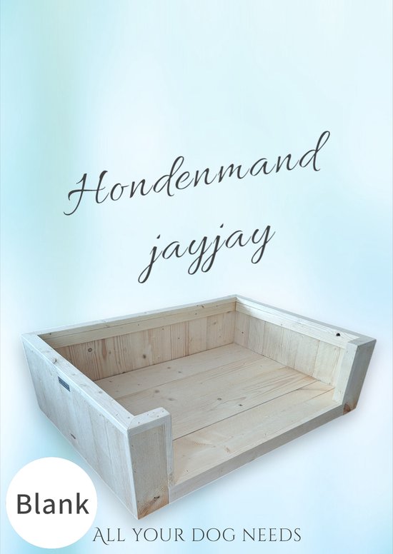 Houten hondenmand - Steigerhout - 100cm x 70cm - Blank - JayJay ...