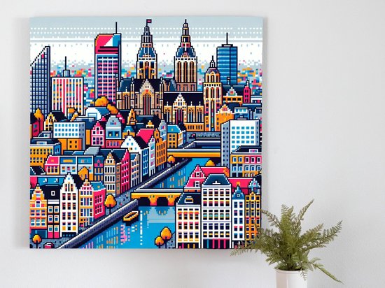 Pixel art groningen schilderij | Groningen in pixelated glory: a ...