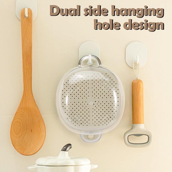 Small Colander with Handle Double Layer Berry Strainer Bowl - Mini ...