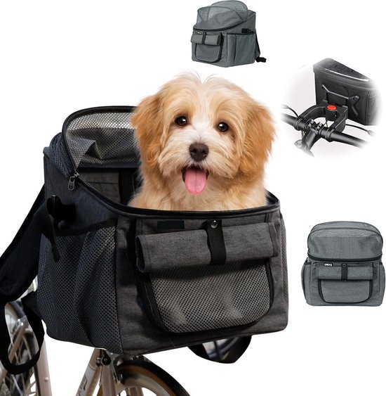 Fietsmand Hond - Fietstas Hond - Fietsmand Hond Voorop - Hondenfietsmand -... | bol