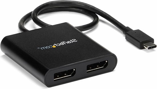 DisplayPort Multi-Monitor Adapter | 2-poorts MST Hub | USB-C naar 2x DP ...