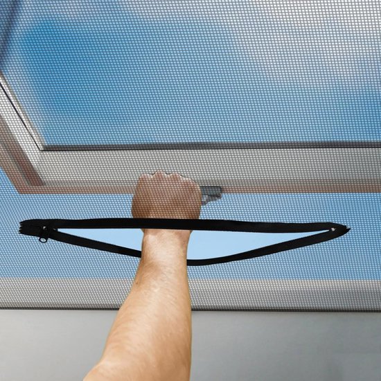 Ritssluiting voor vliegengaas dakraam - insectenbescherming - muggennet ...