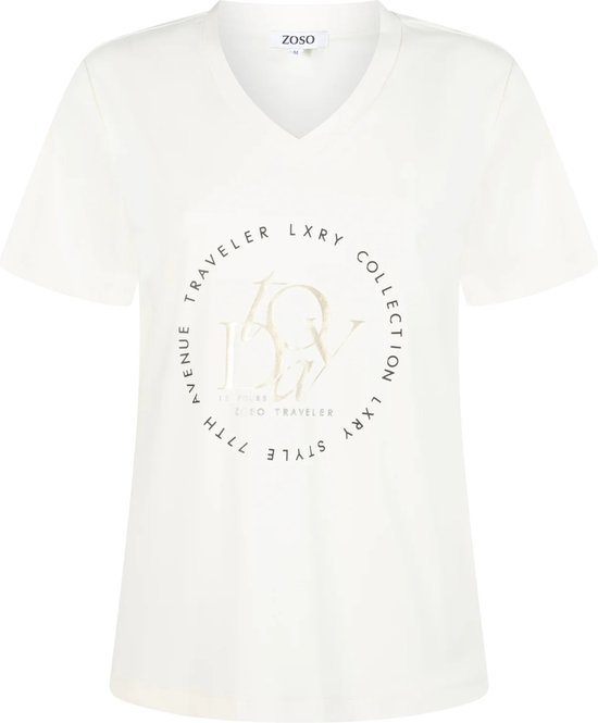 Zoso T-shirt Selma Tops 244 1200 Ivory Dames Maat - M | bol