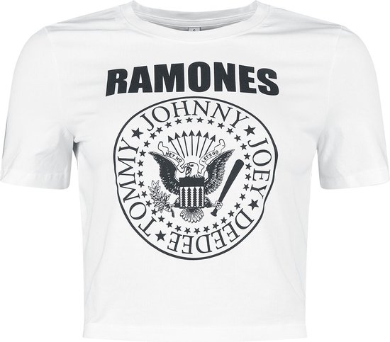 Ramones Original Crest T-shirt wit M - Katoen - Band merch, Bands | bol