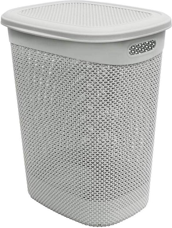 Droplette Design kunststof wasmand 52 liter grijs - wasmand ca. 57 x 45 ...