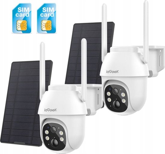 ieGeek 4G LTE mobiele beveiligingscamera draadloos buiten, 2K geen wifi zonne-energie... | bol