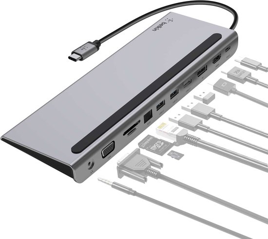 Belkin USB-C Docking Station - 11-in-1 met HDMI - 4K - INC004BTSGY | bol
