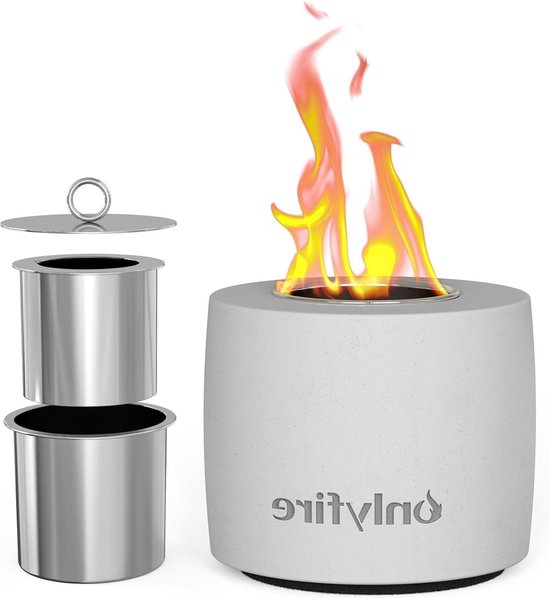 Vuurkorf Tafelblad vuurplaats- ronde betonnen bio-ethanol vuurschaal ...