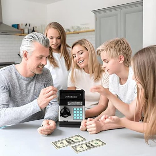 Kluis Spaarpot - Met code - Elektrische spaarpot - Zwart - Spaarpot voor jongens en... | bol