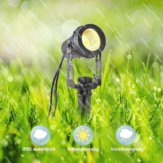 LED Tuinverlichting 15 m - 4 Stuks, 1200 Lumen, Waterdicht, Warmwit ...