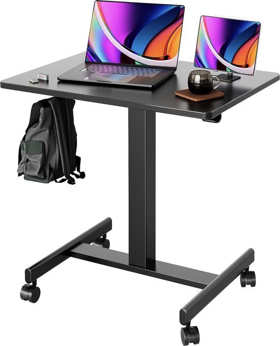 Luvetrex ® Verstelbare Mobiele Werkplek met Wielen voor Flexibel Werken ...