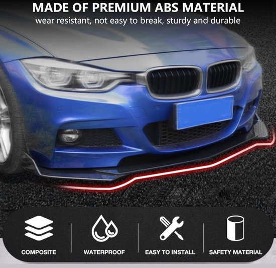 Universele Voorbumper Lip Splitter Spoiler Diffuser Canard Protector 5 ...