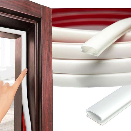 Tochtstrip voor deuren - Zelfklevende deurafdichting 12 m - Waterdicht ...