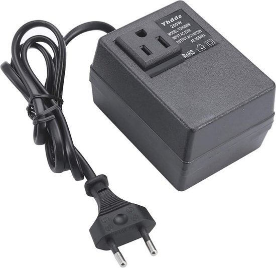 220V naar 110V Spanningsomvormer 200W - Stroomtransformator voor Reizen ...