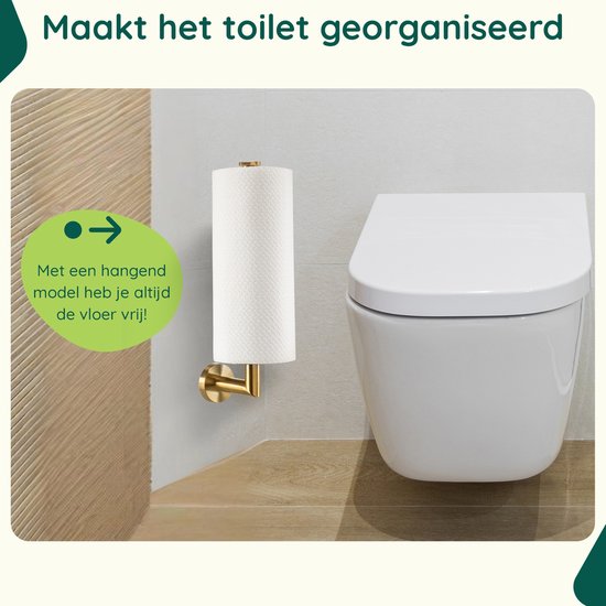 Reserverolhouder Goud - Hangend - Boren - Wc rolhouder Reserve voor 2 ...