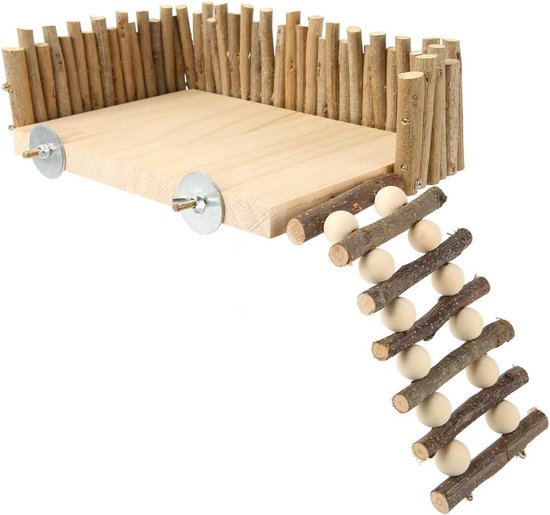 Cavia Speelgoed Houten Brug - Hamster Klimladder - Hamster ...
