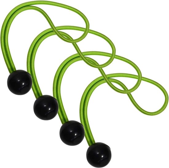 20-cm snelbinder met bal - set van 4 snelbinders om een yogamat mee te ...