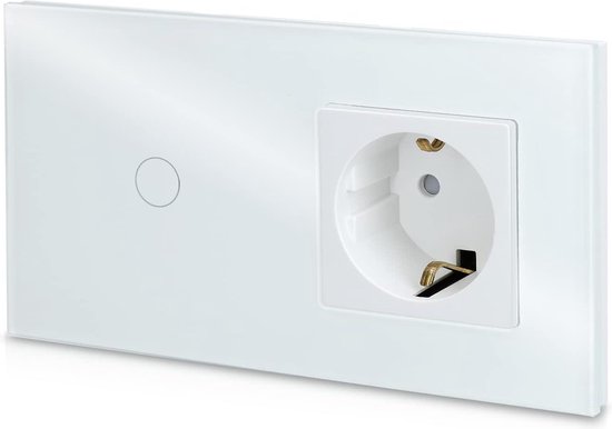 Lichtschakelaar met stopcontact - Haptic touch technologie ...