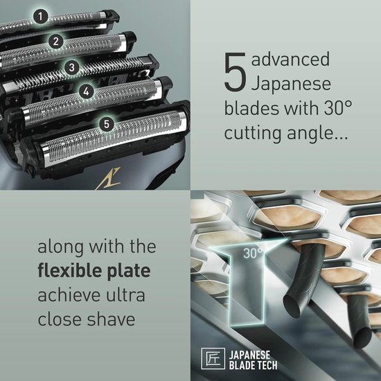 5-Blad Natte en Droge Elektrische Scheerapparaat voor Heren met ...