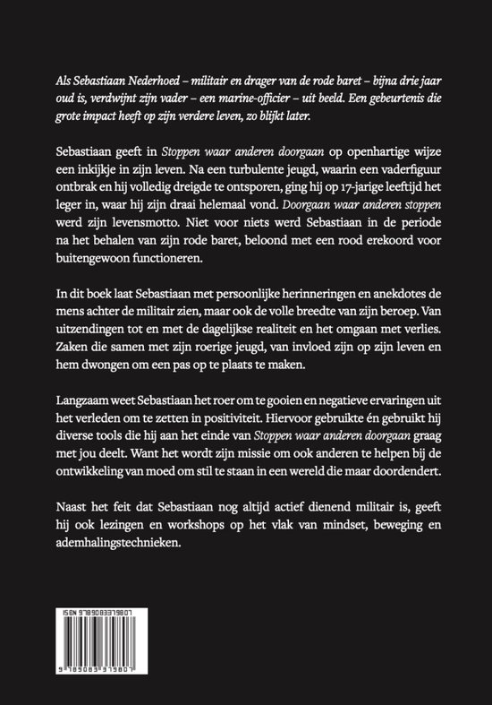 Stoppen waar anderen doorgaan, Sebastiaan Nederhoed | 9789083379807 ...